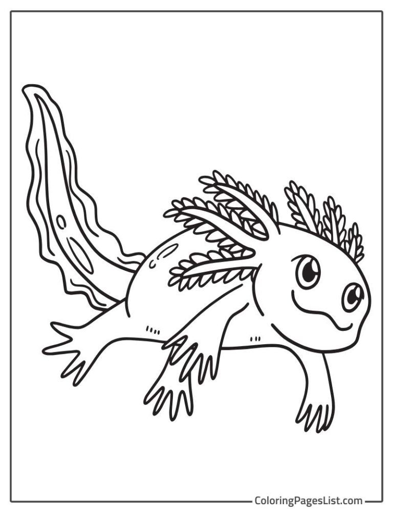 20 Axolotl Coloring Pages (Free Printable PDFs) | Coloring Pages List