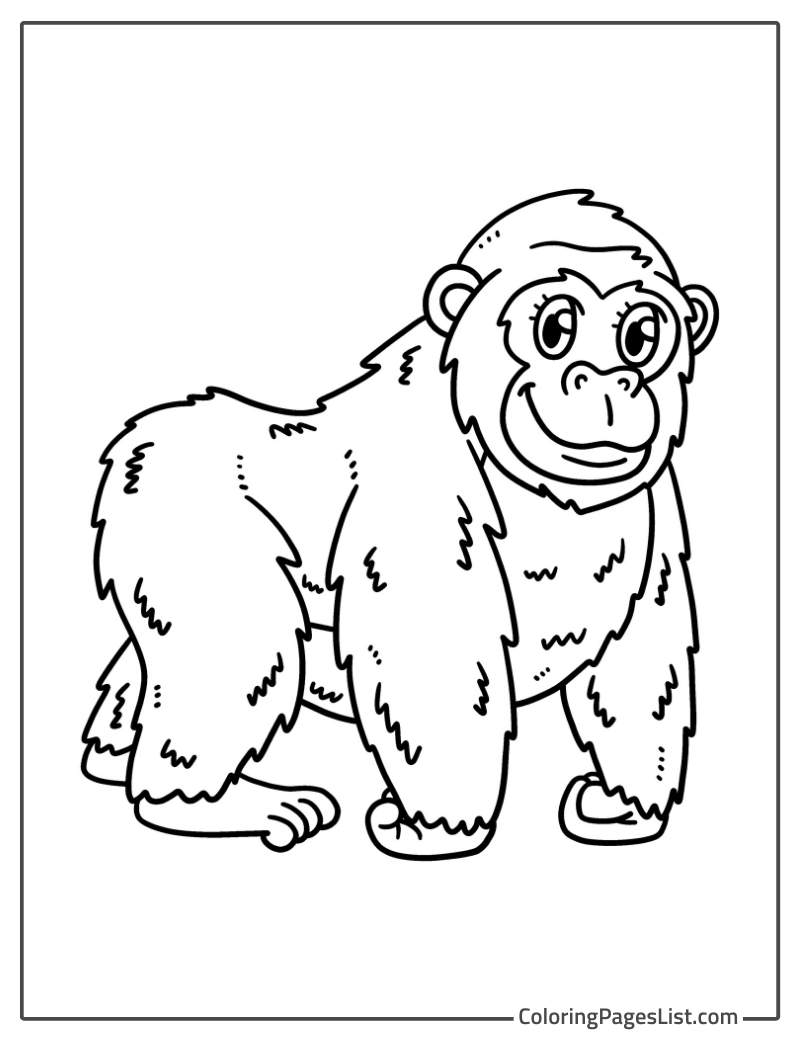 24 Gorilla Coloring Pages (Free Printable PDFs) | Coloring Pages List