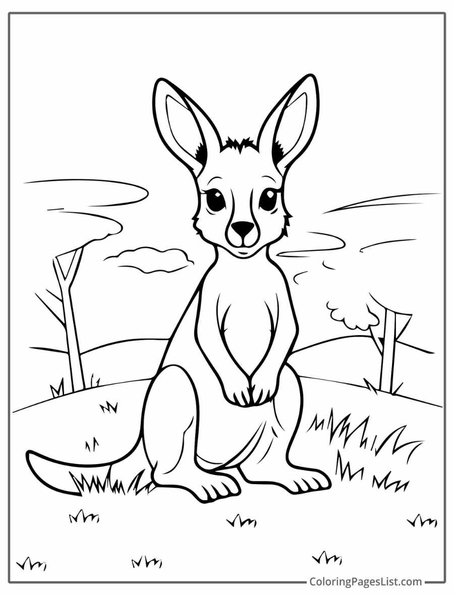 20 Kangaroo Coloring Pages (Free Printable PDFs) | Coloring Pages List