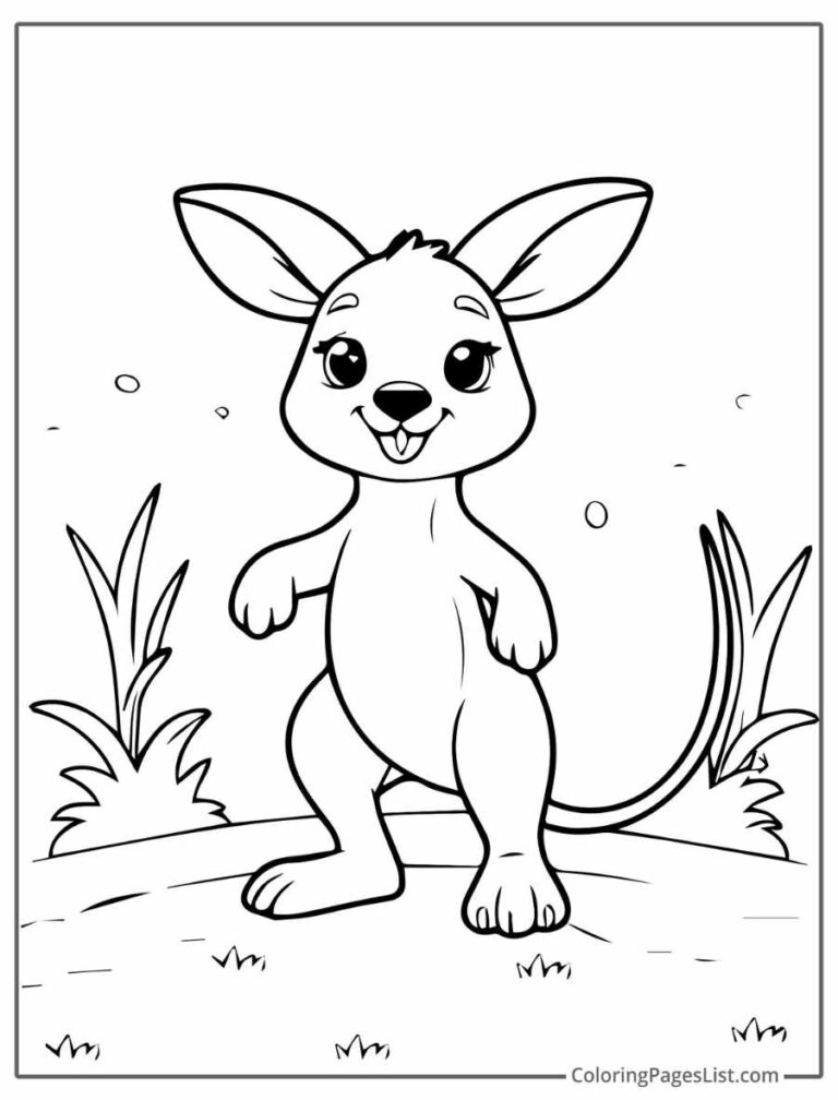 20 Kangaroo Coloring Pages (Free Printable PDFs) | Coloring Pages List
